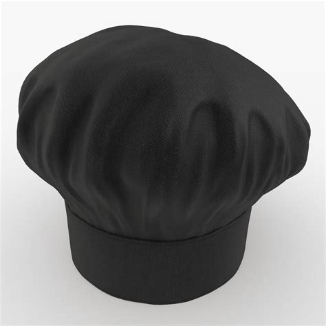 요리사 모자 05 블랙 3d 모델 29 Max Fbx Obj 3ds Free3d