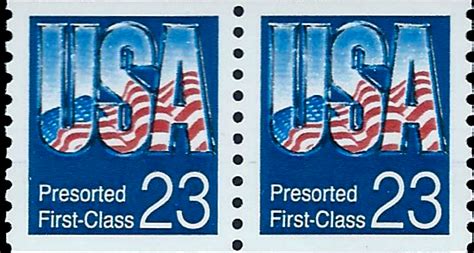 Modern U S Stamps Scott 2607 23c Usa Flag Reflection Coil Presorted First Class With
