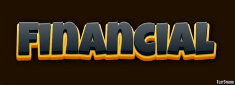 Financial Text Effect And Logo Design Word