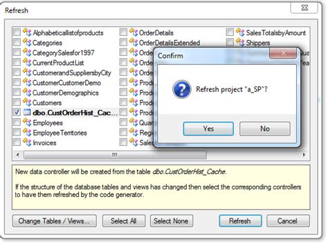 Code On Time Data Sources Stored Procedures Output Cache Controller