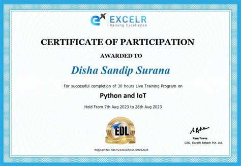 Completed A 30 Hour Python And Iot Training Disha Surana Posted On