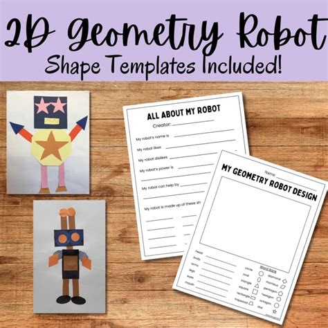 Create Your Own Geometry Robot 2d Shape Polygon Design A Robot Art