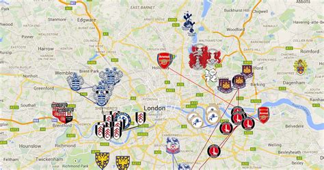 Location Of England Soccer Teams