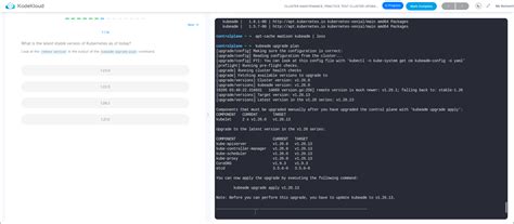 Cluster Upgrade Practice Test In Cluster Maintenance Kubernetes