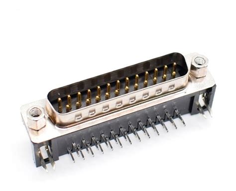 Conector Db25 Macho 25 Contactos 90º Para Pcb Angulo Recto
