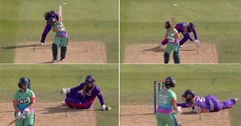 Watch Alice Capsey Falls Victim To One Of The Most Bizarre Stumping
