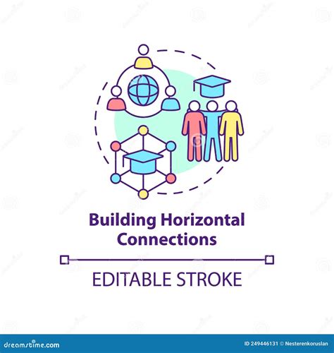 Building Horizontal Connections Concept Icon Stock Vector Illustration Of Class School 249446131