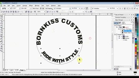CorelDraw Typing On A Round Object YouTube