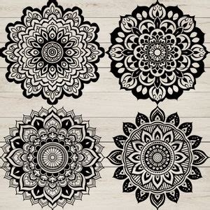600 Mandala Vector Designs Intricate Svg Png Bundle Commercial Use