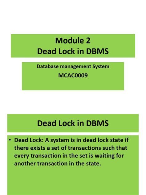 Dead Lock Pdf