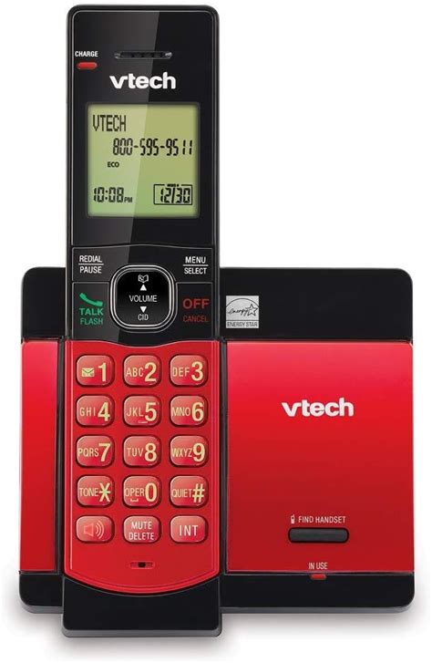 Amazon Com VTech DECT 6 0 Expandable Cordless Phone W Handset Red CS5119 16 Red Office