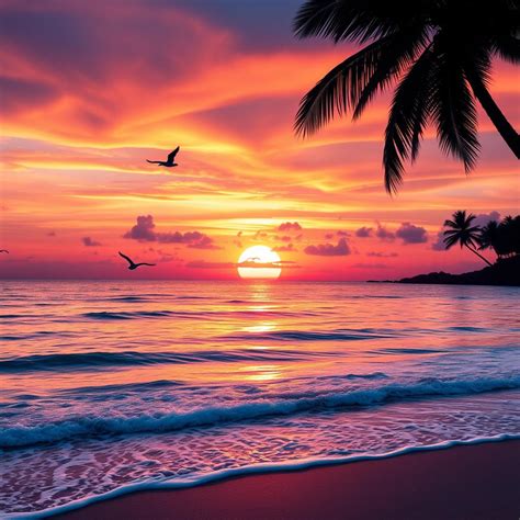 Breathtaking Sunset Over The Ocean