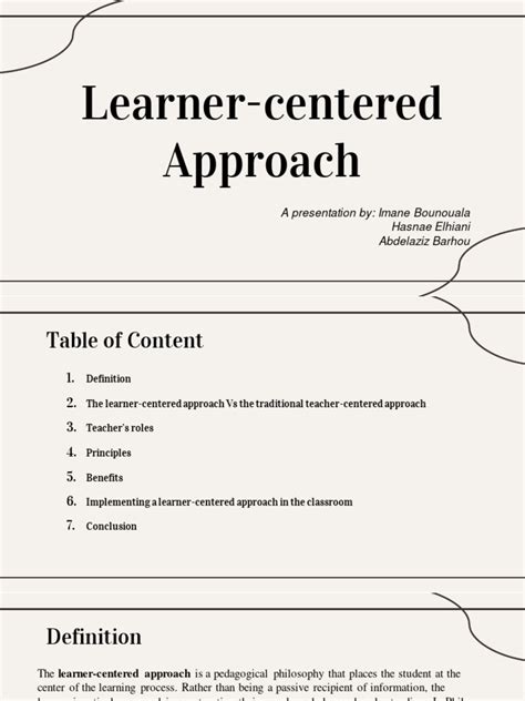 Learner Centered Approach Pdf Learning Behavior Modification