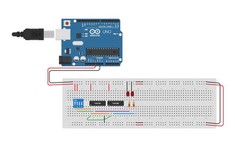 Circuit Design Half Adder Tinkercad