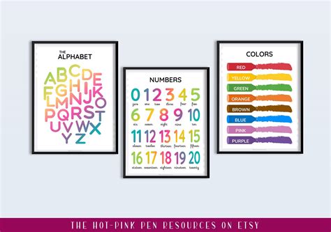 0 20 Poster 0 20 Numbers Wall Art Printable Educational Wall Art Wall Art Deco Classroom