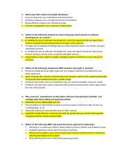 Agile Exam Questions And Answers 1 Docx 1 What Does NOT Match With Agile Manifesto Process