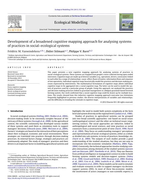 Pdf Development Of A Broadened Cognitive Mapping Approach For Analysing Systems Of Practices