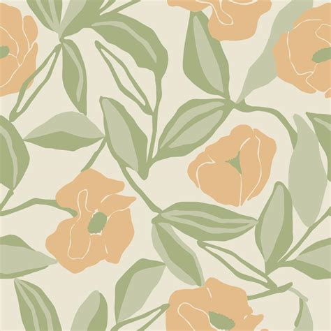 Vector Flower And Leaf Illustration Seamless Repeat Pattern 12718912