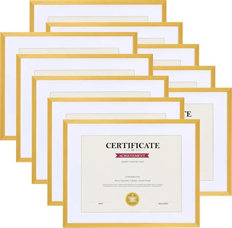 Tgarden 10pack 85x11 Gold Picture Frame With Mat