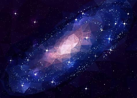 Deep Space Galaxy Andromeda Low Poly Stock Vector Illustration Of