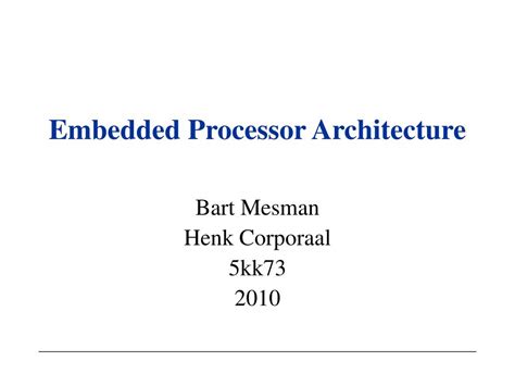 PPT Embedded Processor Architecture PowerPoint Presentation Free Download ID 2735656