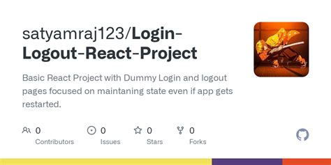 GitHub Satyamraj Login Logout React Project Basic React Project With Dummy Login And