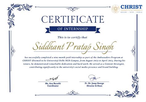 Siddhant Pratap Singh On Linkedin I Have Completed Nine Months At Christ University Delhi Ncr
