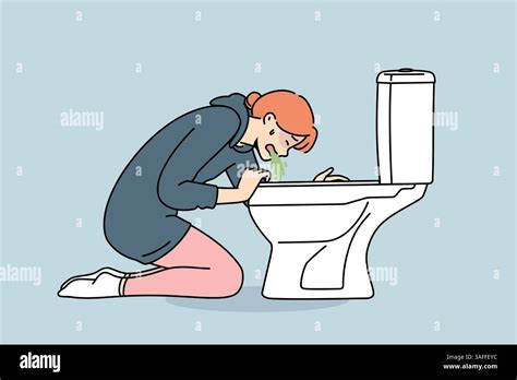 Woman Vomits Stock Vector Images Alamy