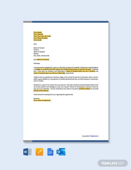 HCA Physician Cover Letter Gotilo
