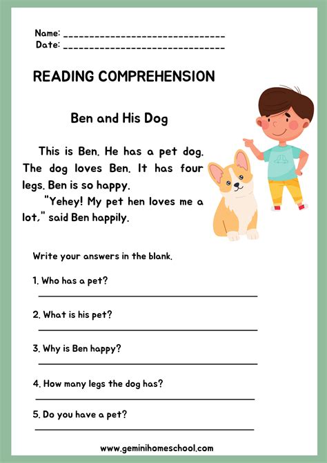 Best Printable Kindergarten Reading Comprehension Worksheets 2023 Artofit