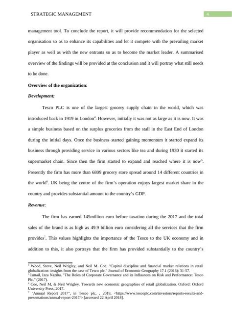 Strategic Management Analysis Of Tesco PLC Desklib
