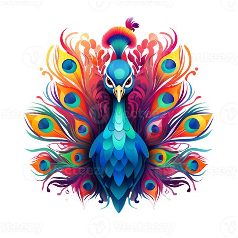 Peacock Artistic Style Drawing