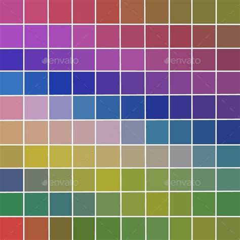 Color Palette Mosaic Grid Illustration With Dark Shades Stock Photo By Wirestock