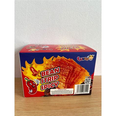 Jual Makanan Cemilan Pedas Bean Strip Luvmi Enak Spicy 30 Pcs Shopee