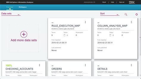 IBM InfoSphere Information Analyzer DBMS Tools