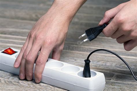 Extension Cord For Home Electricity Manual Insertion Of The Plug Into The Extension Cord Close