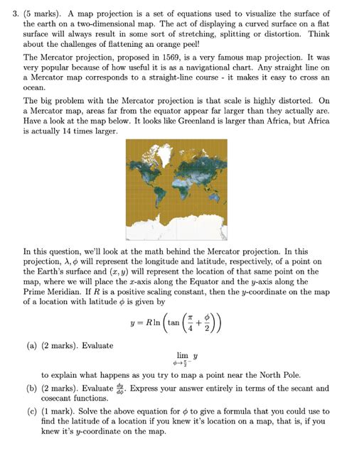 Marks Mnap Projection Is A Sct Of Cquations Uscd Visualizc Thc Surfacc Of The Earth On A Two