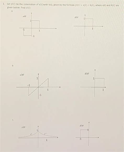 solved 1 let y t be the convolution of x t with h t