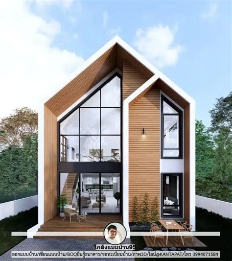 บ้านนอร์ดิก2ชั้น P 1483 แบบบ้านดีไซน์สวย สไตล์มินิมอล 4 ห้องนอน