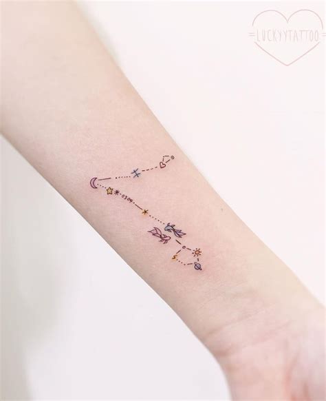 Pisces Constellation Tattoo