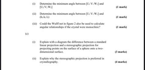 Solved B The Wulff Net In Figure 2 Has 2 Degree Angular