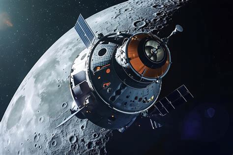 Premium Photo Orion Spacecraft In Lunar Orbit