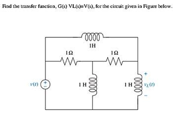 Answered Find The Transfer Function G S Bartleby