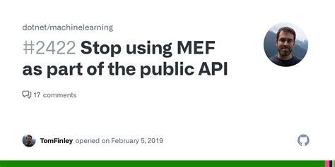 Stop Using Mef As Part Of The Public Api · Issue 2422 · Dotnetmachinelearning · Github