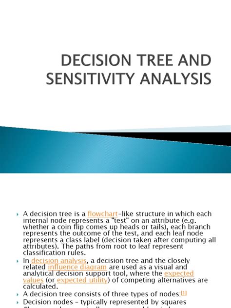 Decision Tree And Sensitivity Analysis Pdf Sensitivity Analysis