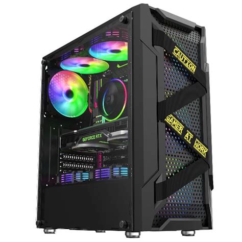 Kenlei Keytech T600 Terminator Series Mid Tower Gaming Case Tempered Glass Cheapest Gaming Case