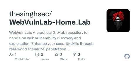 Github Thesinghsecwebvulnlab Homelab Webvulnlab A Practical Github Repository For Hands On