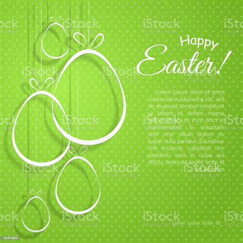녹색 배경 템플릿 포스터의 디자인에 대 한 행복 한 부활절 텍스트 요소에 리본으로 창조적인 계란 부활절 휴일과 부활절 달걀 벡터의 윤곽선의 판매 그림에 대 한 카드 배너