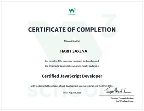 Harit Saxena On Linkedin Certificate Javascriptdeveloper Javascript