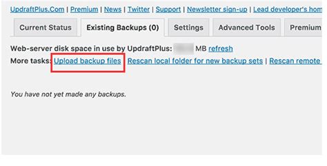 Updraftplus Wordpress Plugin